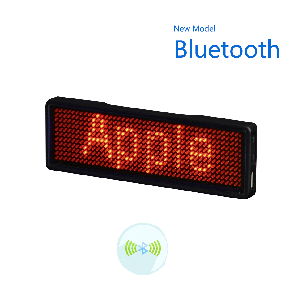 LED Name Badge input message via cellphone - B1144- red led